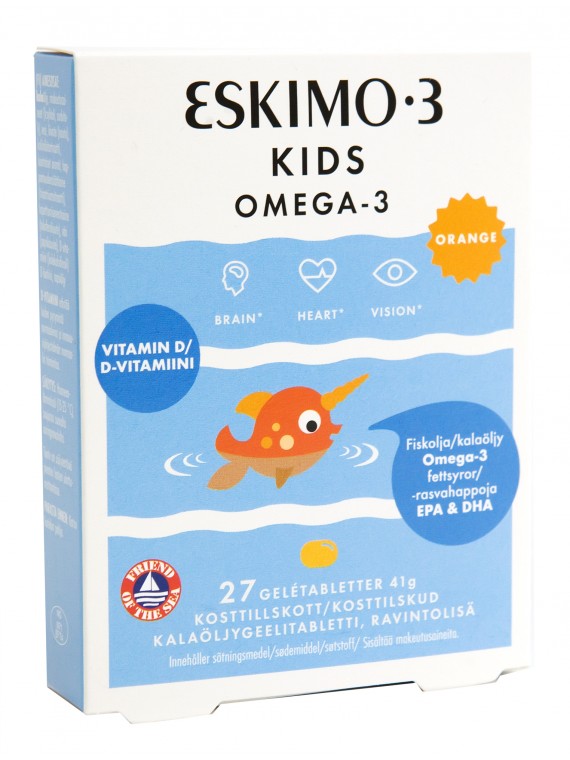 ESKIO-3 Kids Omega-3 kramtomos tabletės N27 – VITAINN